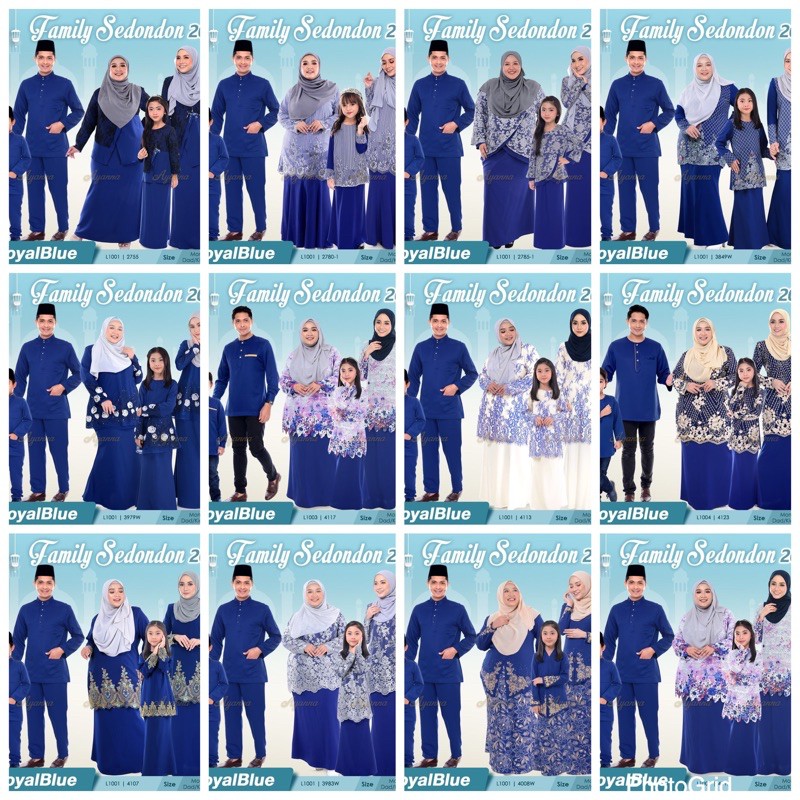 BAJU RAYA SEDONDON TEMA WARNA ROYAL BLUE & NAVY BLUE READYSTOCK ...