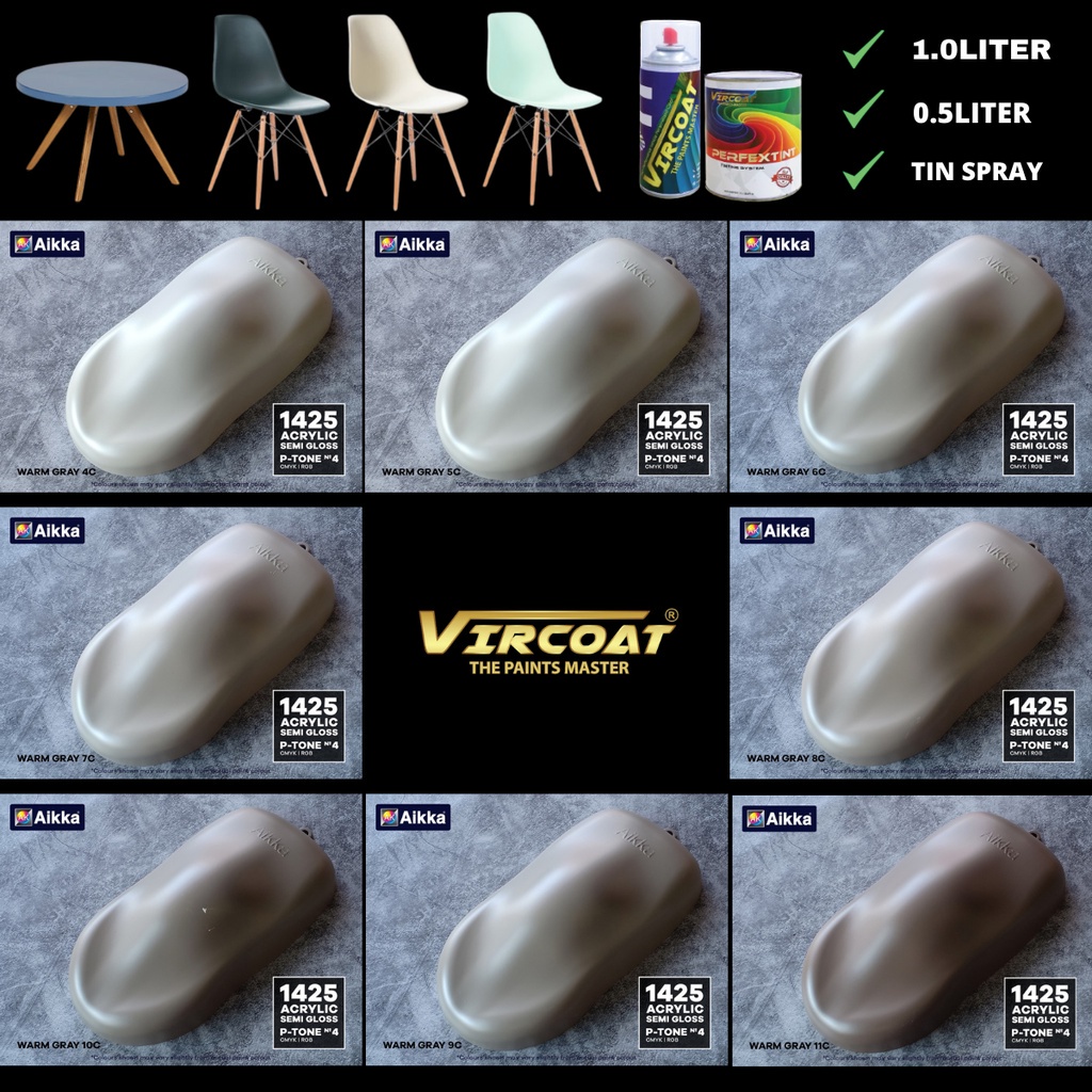 [PANTONE Acrylic Semi Gloss Industry Color] Vircoat Aikka No.4 2K Car ...