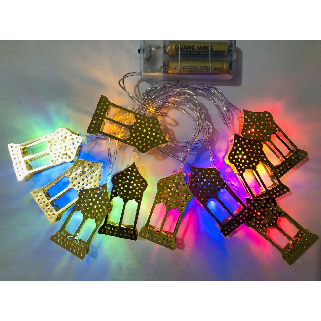 Raya 10 LED 🍀 Lamp Decoration String Lights Ramadan Battery /USB ...