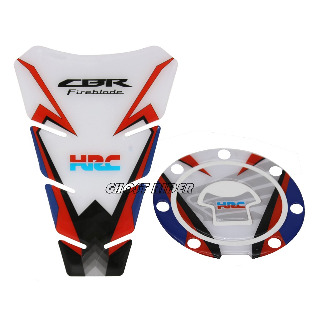 Motorcycle Chrome CBR HRC Decal Fuel Tank Cap Cover Sticker Pad For ...