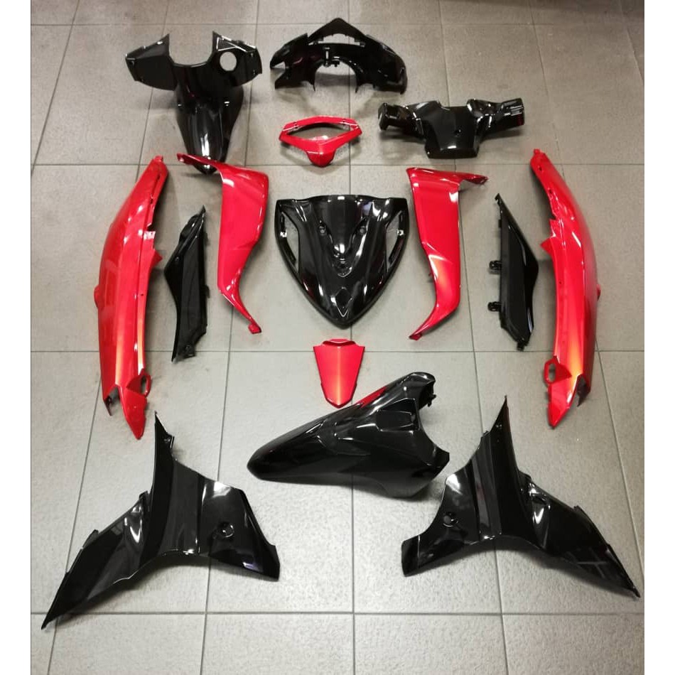 SUZUKI SHOGUN RR COVER SET ORIGINAL 100% FROM SUZUKI COLOUR RED BLACK ...