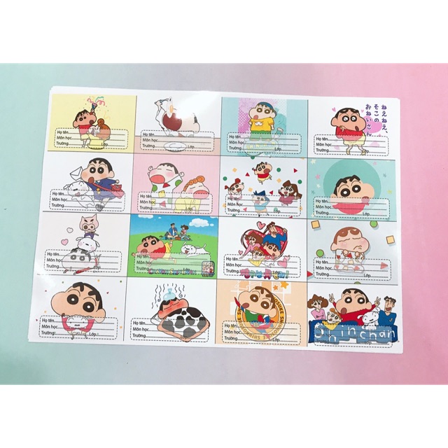 Naughty Cu Shin notebook labels NV23, notebook labels printed with cute ...