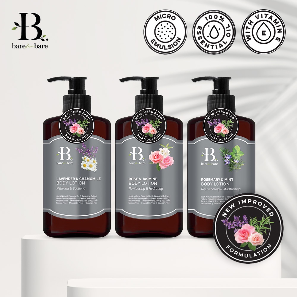 Bare For Bare Body Lotion with 100% Natural Essential Oil 300ml ...