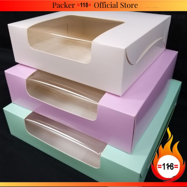 KLB 10pc L-Shaped Window Layer Cake Box | Shopee Malaysia