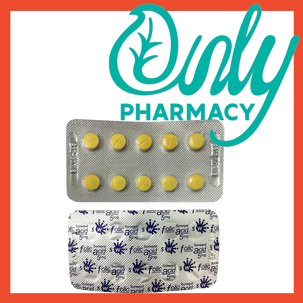 FOLIC ACID 5MG TABLETS SUNWARD 10S (EXP 2029) | Shopee Malaysia