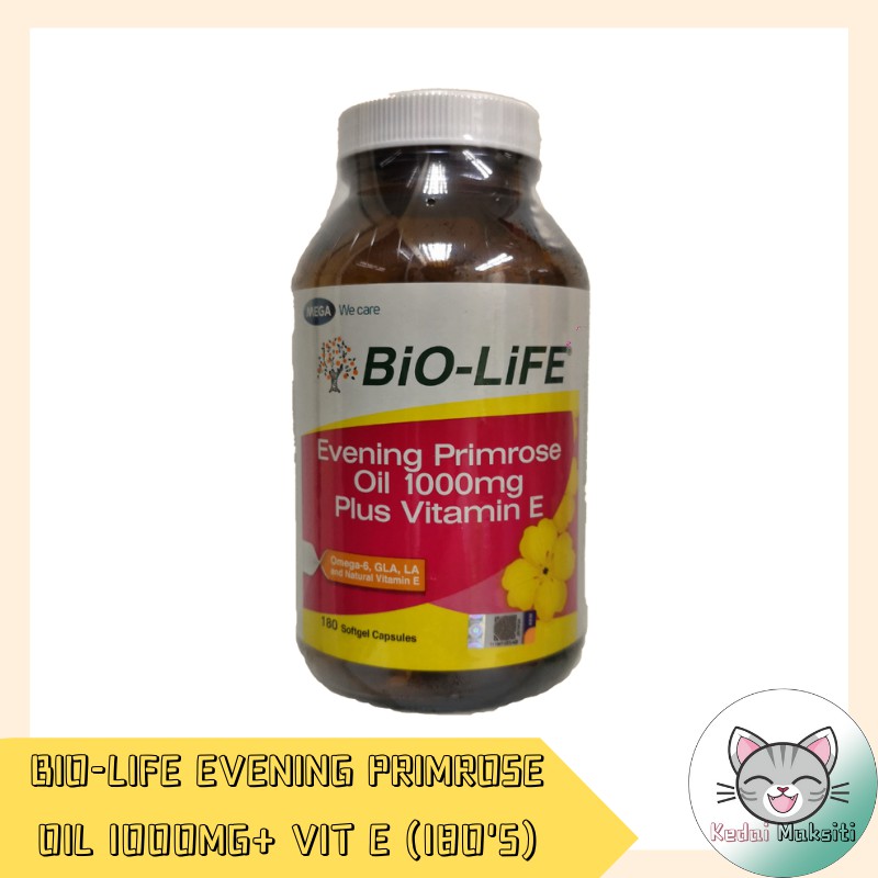 Bio-life Evening Primrose Oil plus Vitamin E ( 180's) | Shopee Malaysia