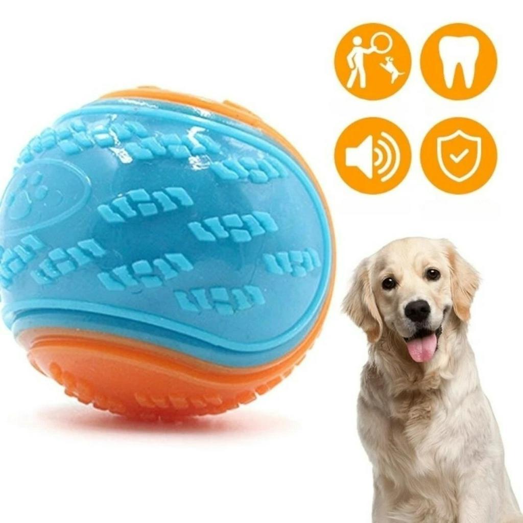 Bite-resistant Pet Dog Toy Rubber Ball Beef-flavored Elastic Ball To ...
