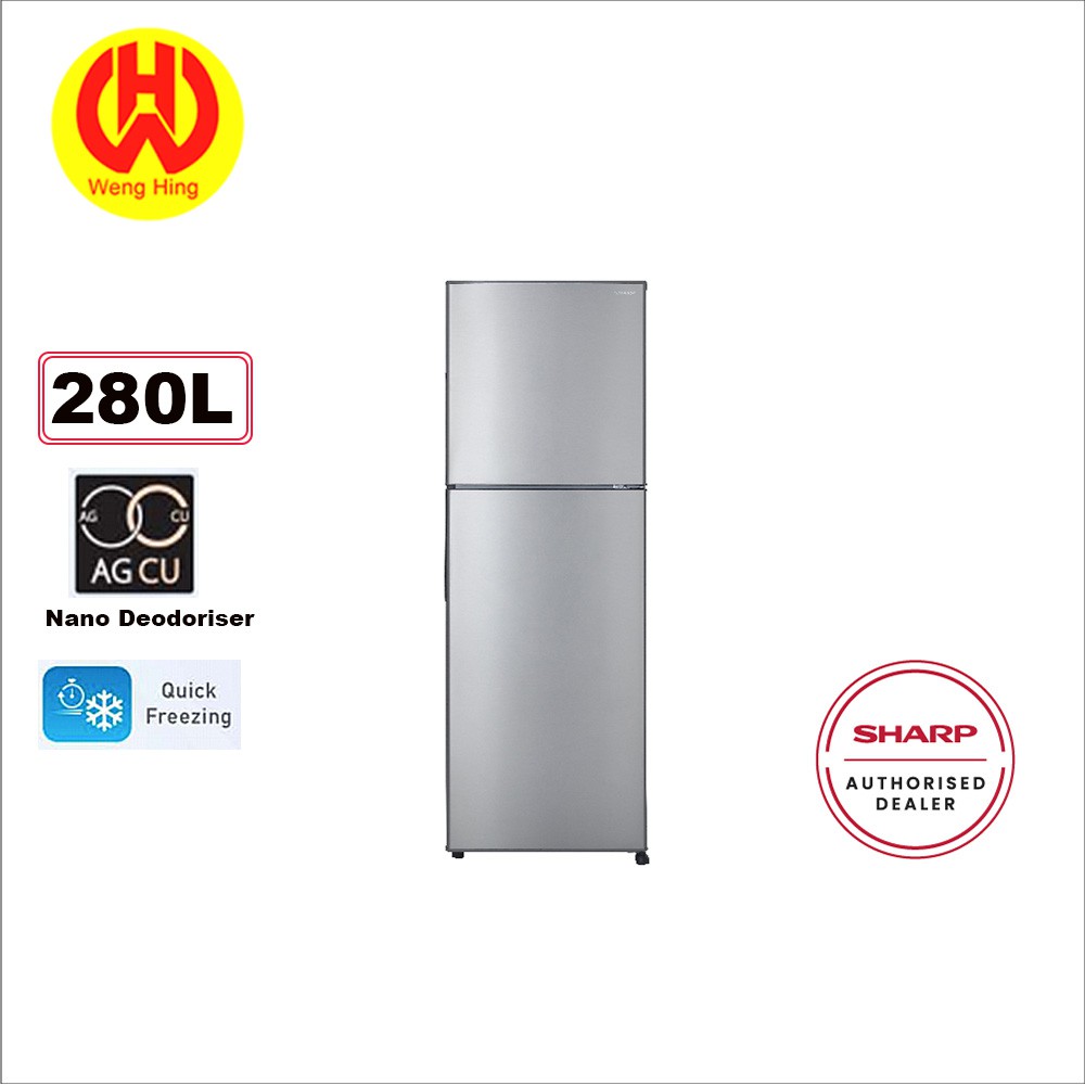 [Delivery Klang Valley only] Sharp 280L SJ285MSS Refrigerator 2 Door ...