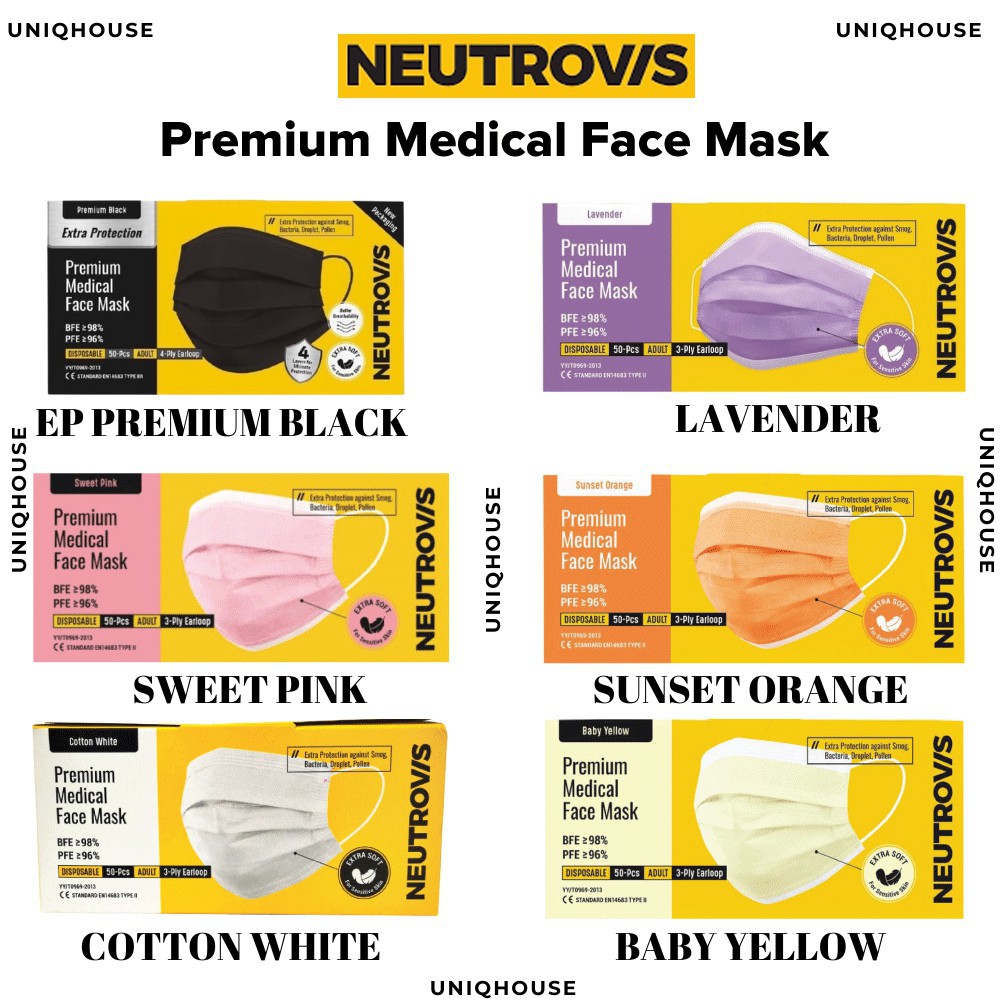 👑 READY STOCK 👑 NEUTROVIS PREMIUM MEDICAL 3PLY FACE MASK/ NEUTROVIS ...