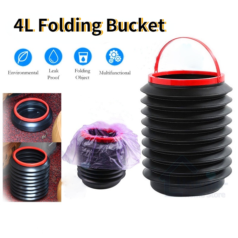 Car Multi-Function Collapsible Bucket Without Lid/4L Automotive ...