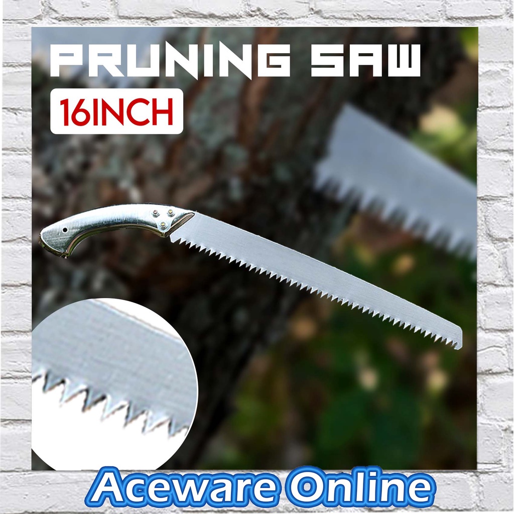 16INCH 400MM HAND PRUNING SAW GARDENING TREE BRANCH CUTTER HORTICULTURE ...