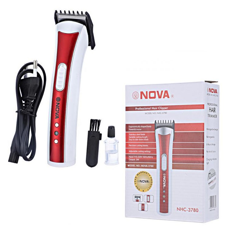Nova Wireless Rechargeable Hair Trimmer/Clipper/Shaver Nova 3780 ...