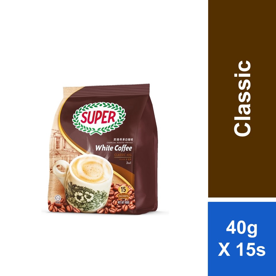 SUPER Instant 3 In 1 Classic White Coffee (35g x 15's) | Shopee Malaysia
