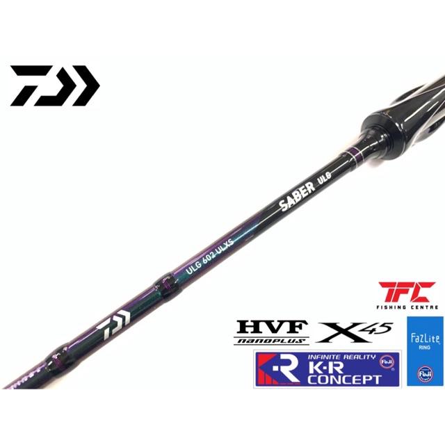 DAIWA SABER ULG Ultra Light Game Spinning & Baitcasting Rod BC Baitcast UL Ultralight 20 ...