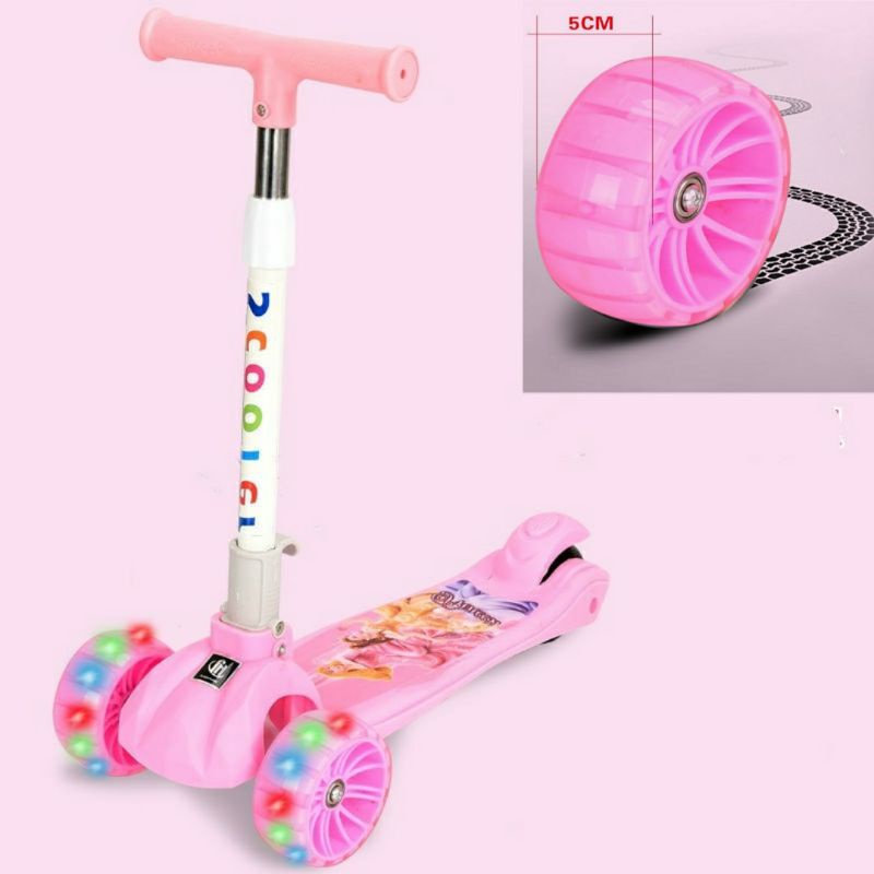 ‼️READY STOCK ‼️Kids Scooter 4 wheels Foldable Height Adjustable/Skuter ...