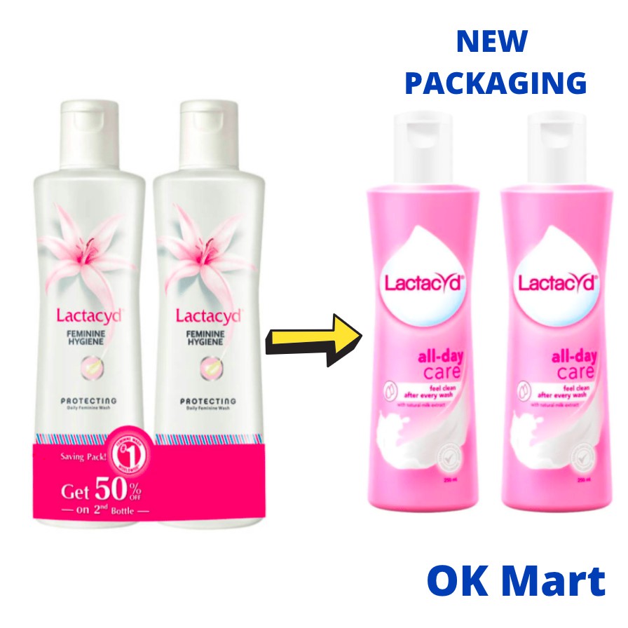 Lactacyd Feminine Hygiene 250ml x 2 Twin Pack (NEW PACKAGING) | Shopee ...