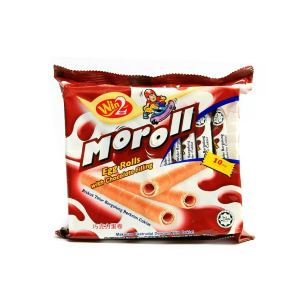 Win2 Moroll Wafer Rolls (120g) Milk/Chocolate Egg Roll-Gulungan Telur ...
