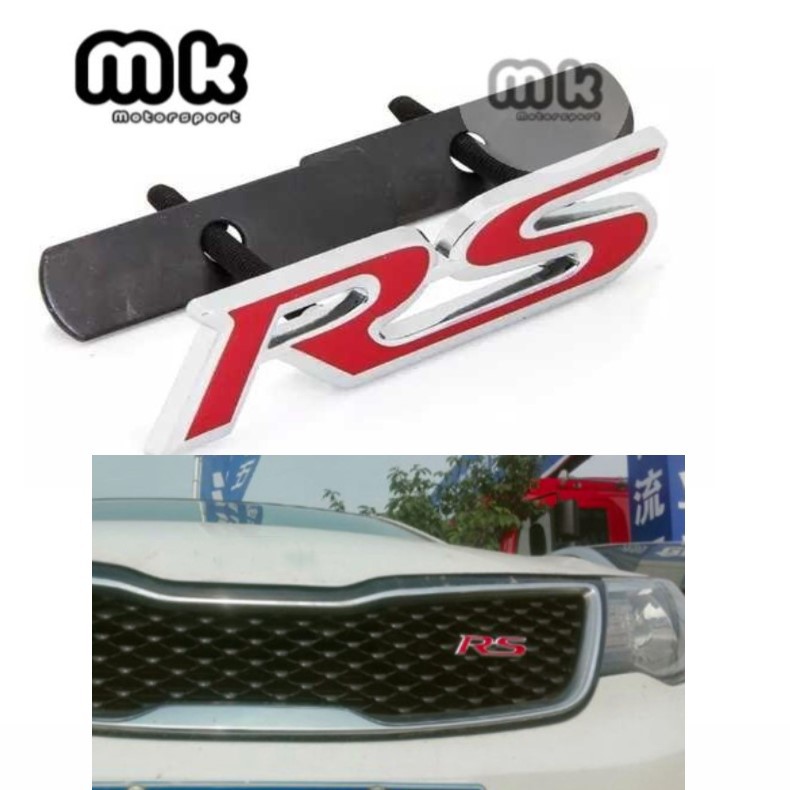 RS Metal Steel Front Grille Emblem Logo With Screw Set | Shopee Malaysia