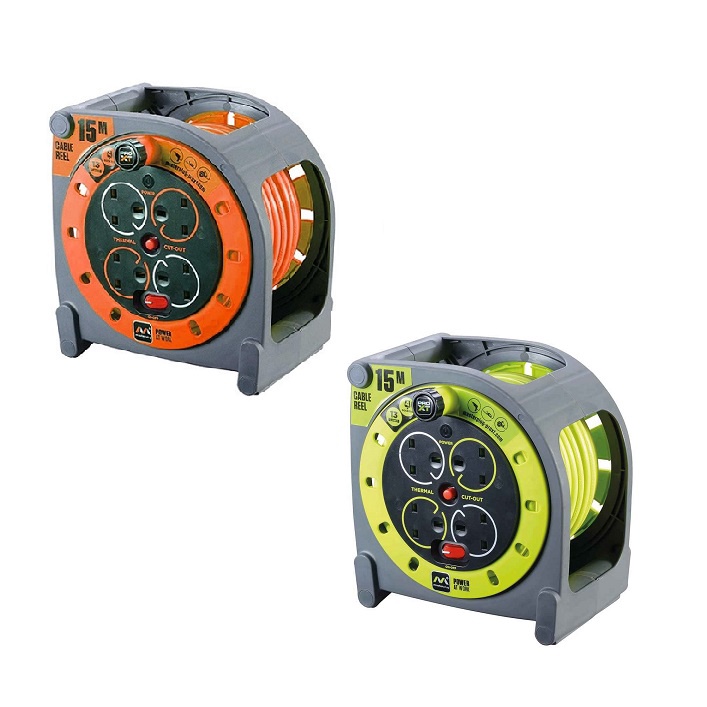 Masterplug Pro-XT HMU15134SL-PX Four Socket Case Cable Reel Extension ...