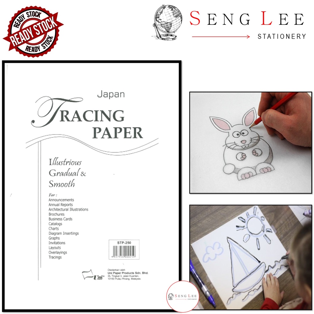 UNI Japan A4 Tracing Paper 50sheets / 100sheets | Shopee Malaysia