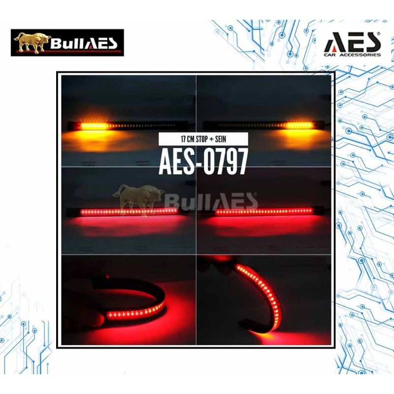 Led Light stop Brake Eyebrow Flexible drl sein sen 17cm caferacer ...