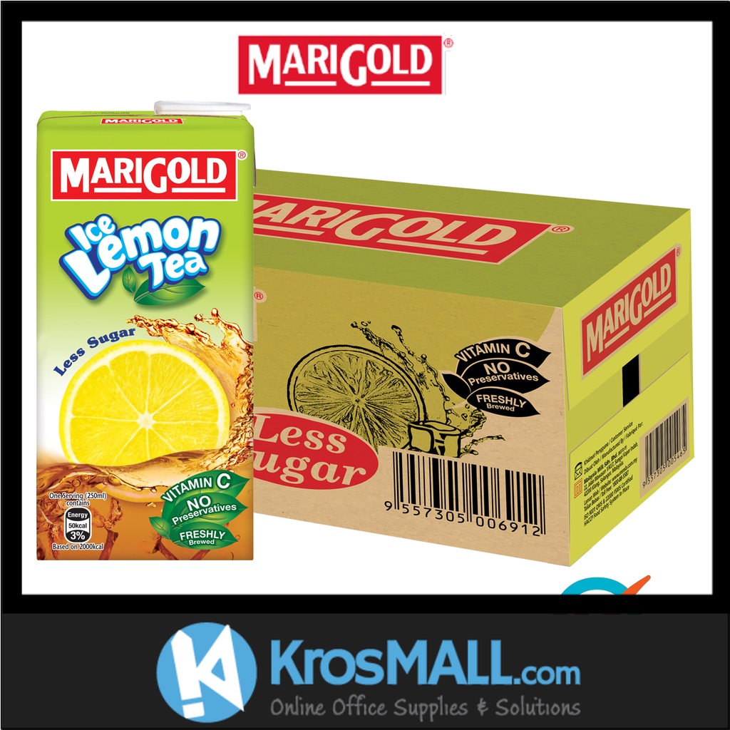 Marigold Asian Drink Less Sugar 1L x 12 - Ice Lemon Tea | Shopee Malaysia
