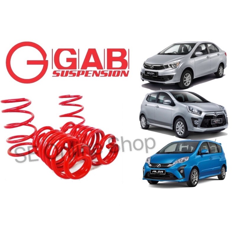 Original GAB Sport Spring Perodua Bezza Axia G1 Alza G1 Lowered Spring ...