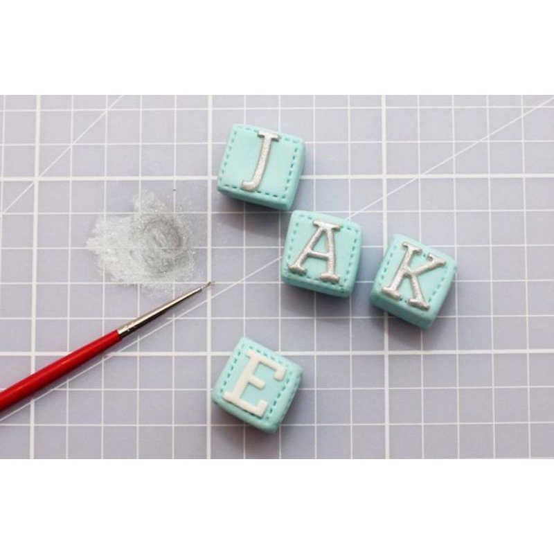 Letter Block Fondant Gumpaste Cupcake Cake Topper | Shopee Malaysia