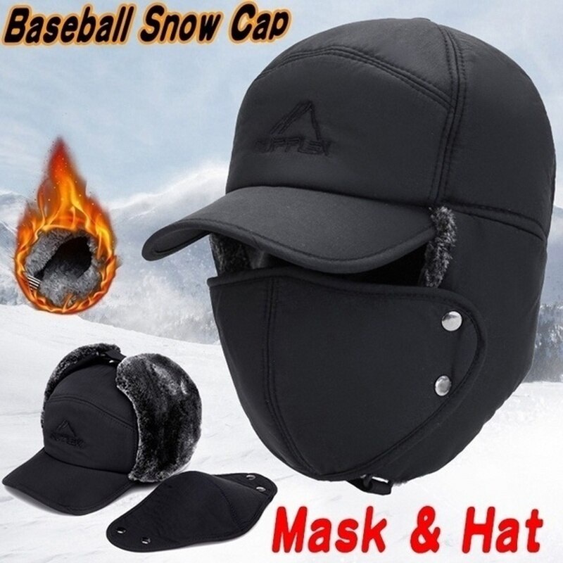 Winter Men Windproof Hat Warm Full Face Detachable Mask Outdoor ...