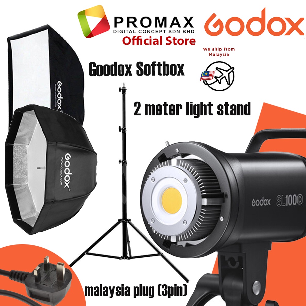 Ready Stock Godox SL100D SL-100D SL100 SL-100 Daylight LED Video Light ...