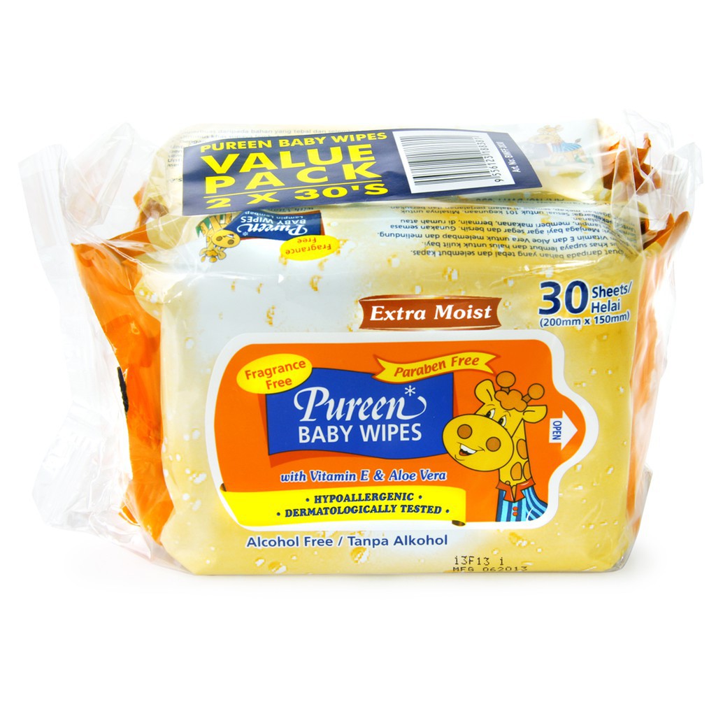Pureen Baby Wipes Tissue 2x30's (VALUE PACK) | Shopee Malaysia