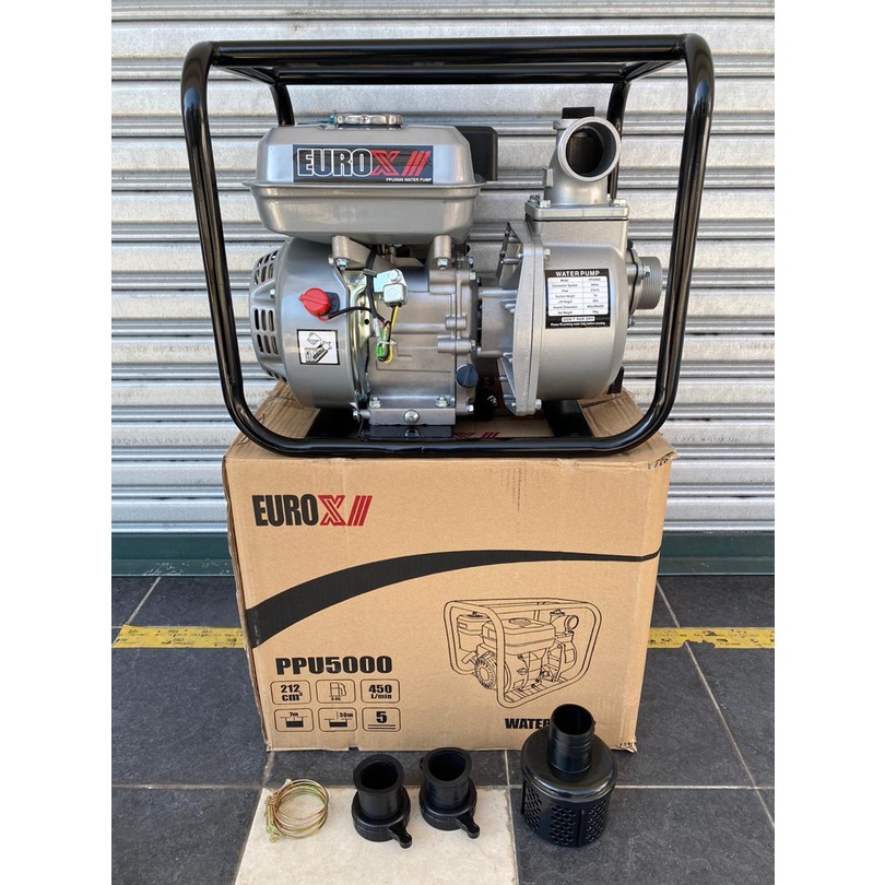 EUROX PPU5000 / PPU 5000 2'' 7HP 4-Stroke Gasoline Engine High Pressure Water Pump 212cc 3600rpm ...