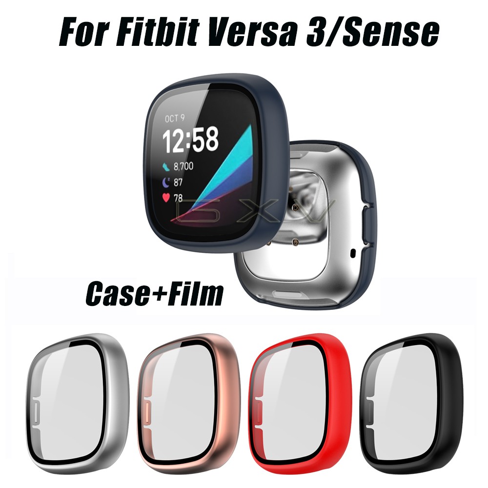 For Fitbit Versa 3 Case with Screen Protector Anti-Scratch Shockproof ...