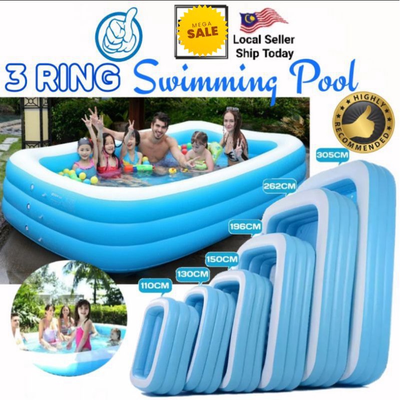 Swimming pool/3 ring Inflatable Pool /Children Swim Pool Indoor Outdoor ...