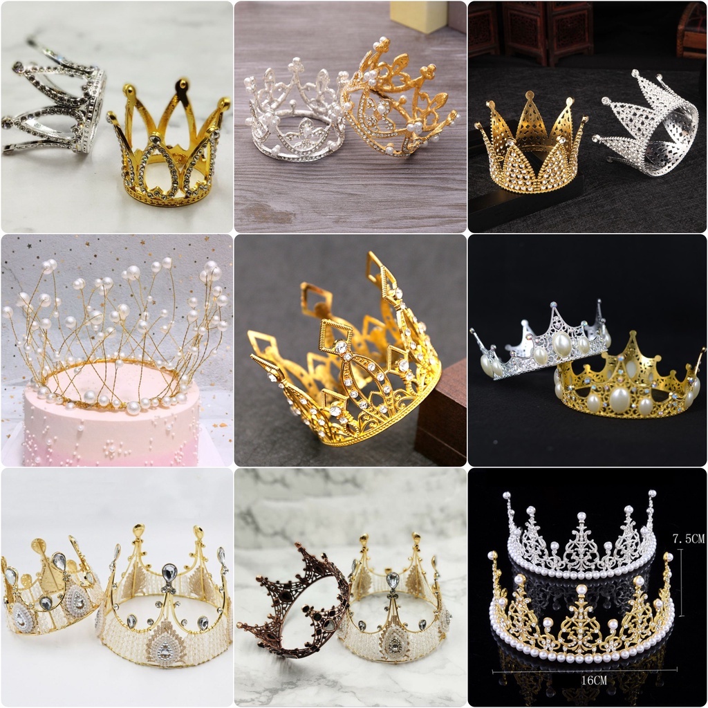 Mini birthday cake decoration crown, wax flower decoration crown ...