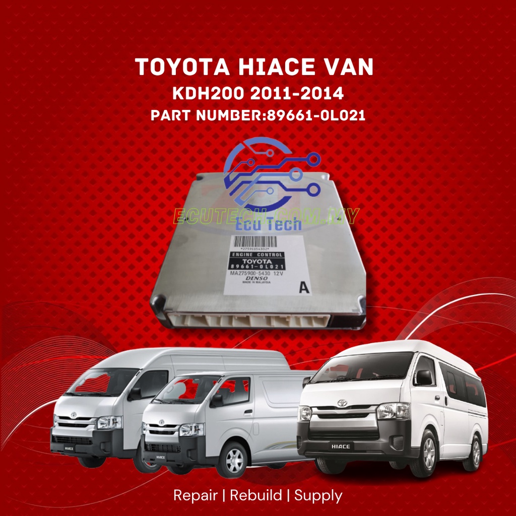 TOYOTA HIACE ECU ENGINE CONTROL MODULE VAN KDH200 2011-2014 Part Number ...