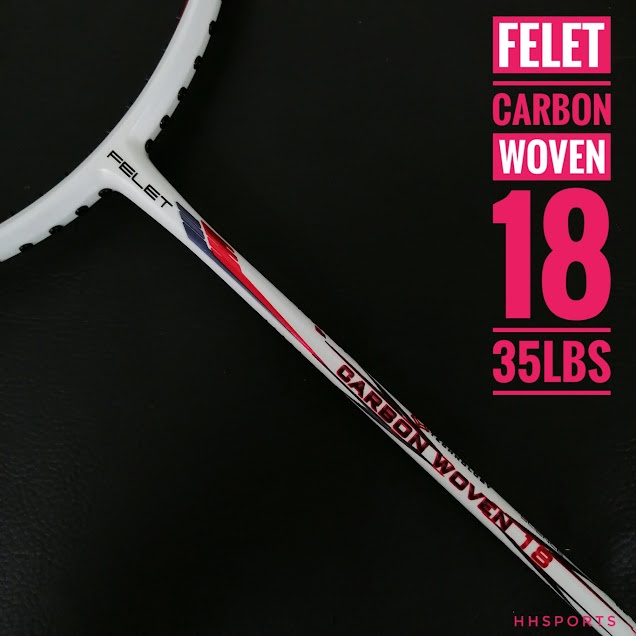 FELET Racket CARBON WOVEN 18 ( Original ) 35LBS | Shopee Malaysia
