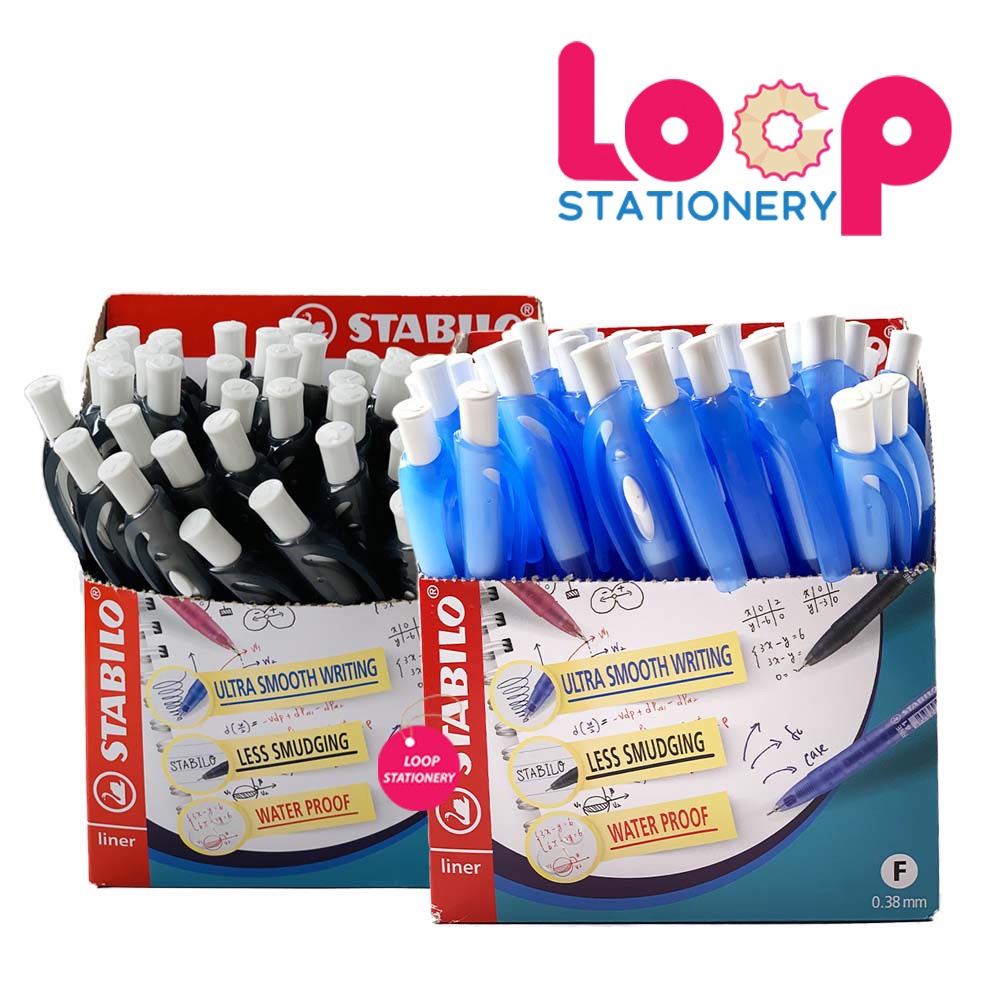 Stabilo Liner 348 Fine Gel Pen 0.7MM/0.5MM [50pcs In Box] | Shopee Malaysia