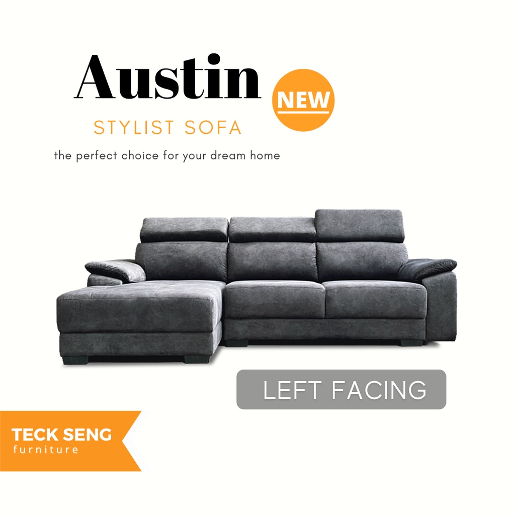 [Teck Seng] Modern Minimalist 3 Seater Sofa Set L Shape Sofa Adjustable ...