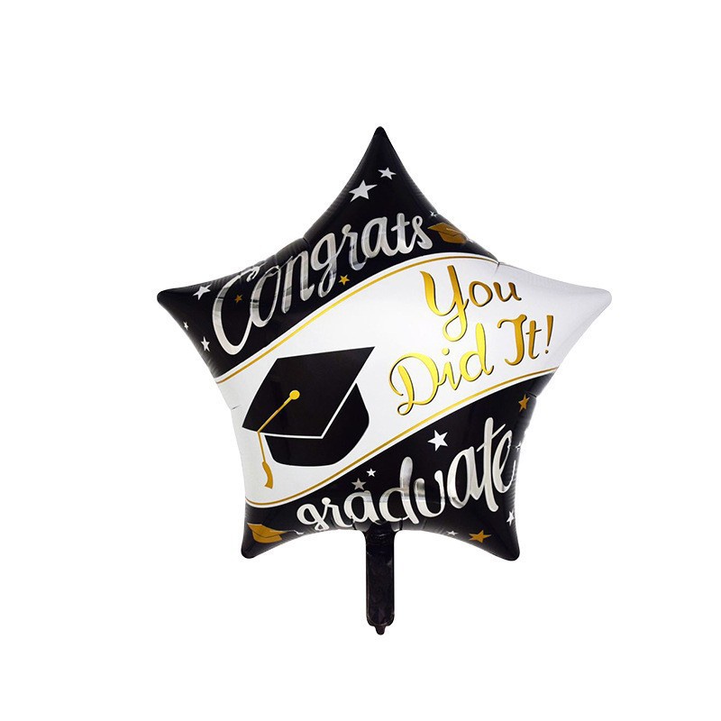 Graduation Foil Balloon Banner Cake Topper happy graduation balloon ...