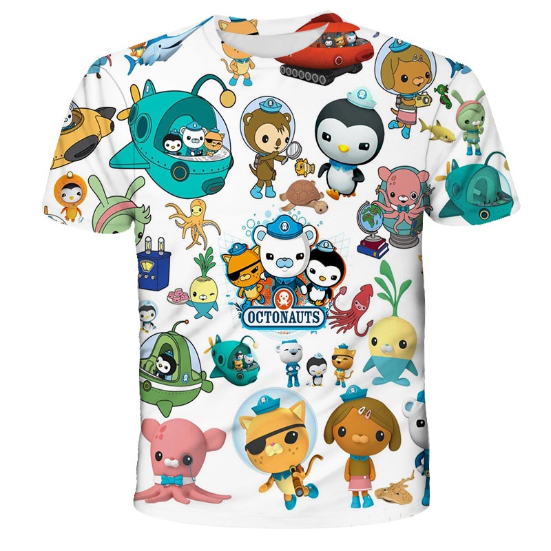 Children Octonauts 3D Print T Shirts Boys Girls Teens T-shirts Camiseta ...