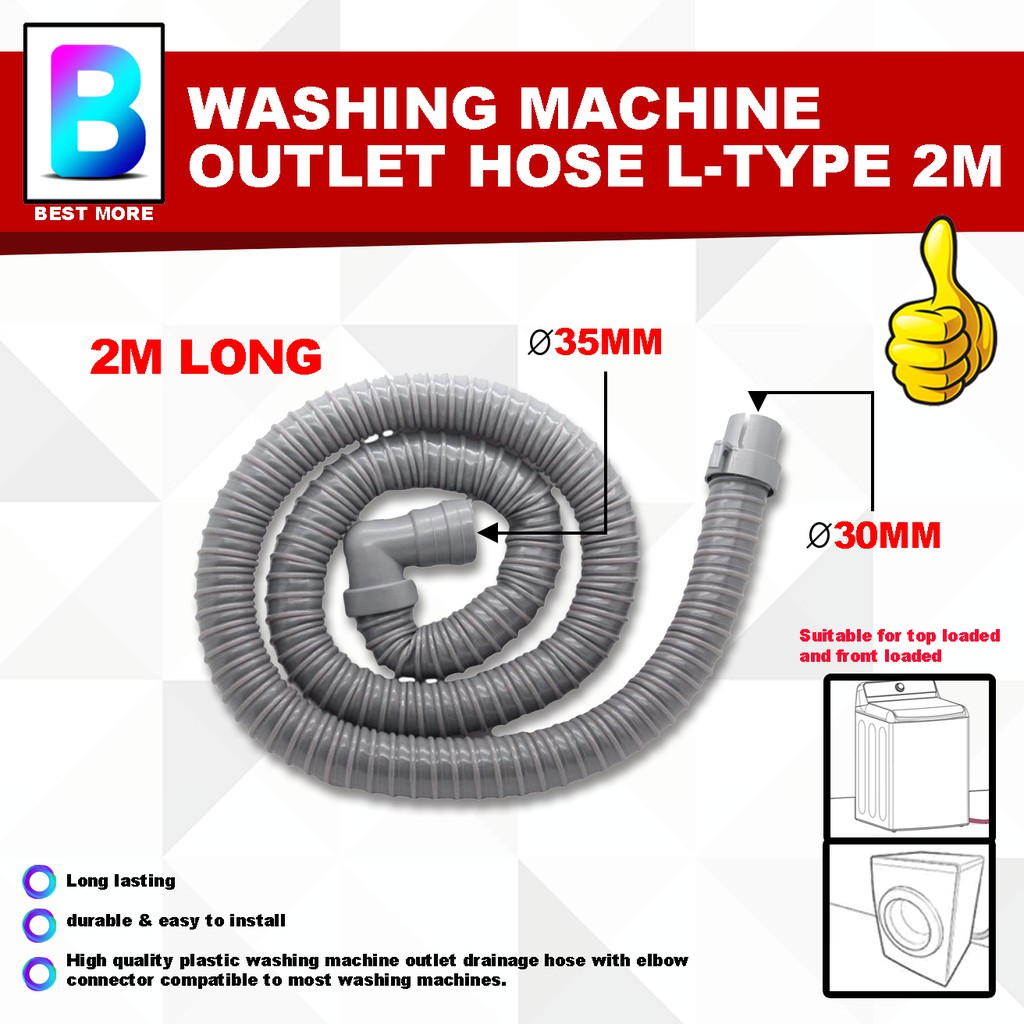 Washing Machine Outlet Hose L-Type 2M | Shopee Malaysia