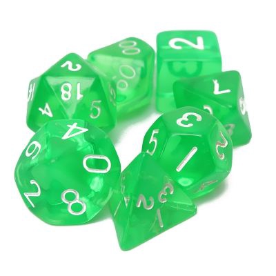 Polyhedral Dice Color Math Game Set 7PCS (JADE GREEN) | Shopee Malaysia