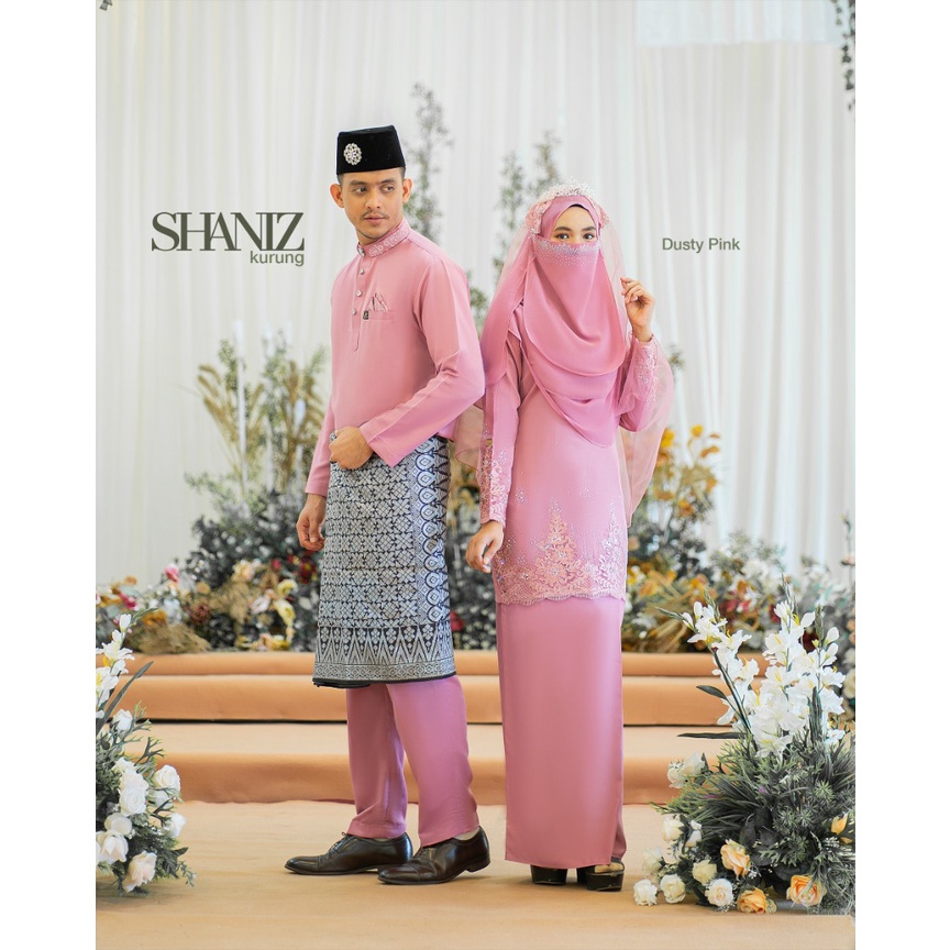 SET NIKAH/TUNANG | BAJU KURUNG MODERN SHANIZ DUSTY PINK |BAJU KURUNG ...