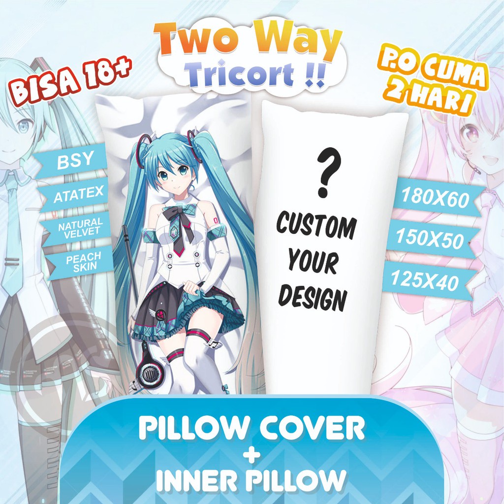 Dakimakura Custom, Can request Characters, Fabric Variations + Contents ...