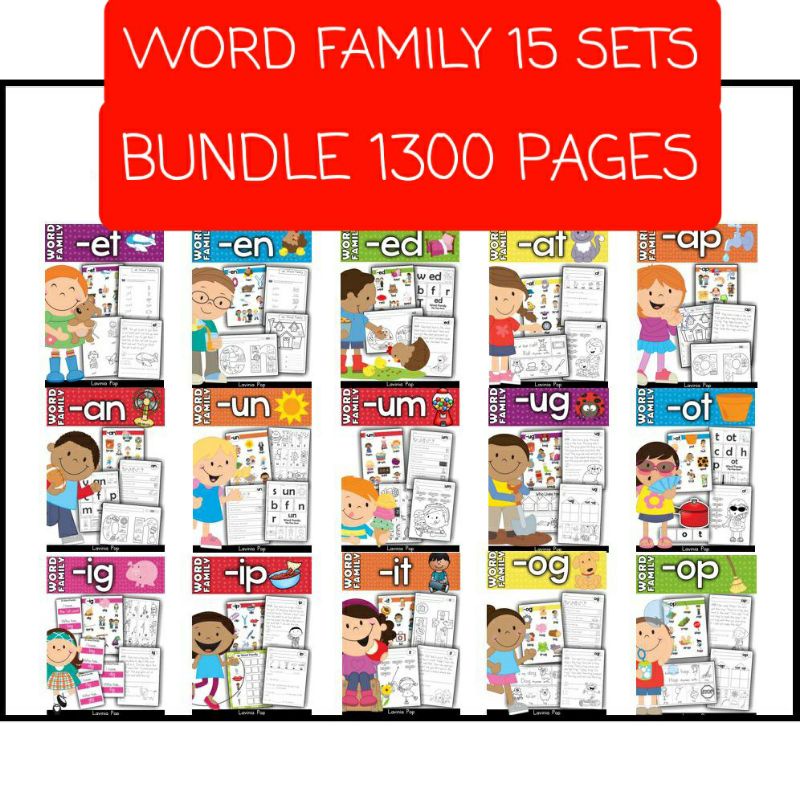 109-Kindergarten Word Family 15 sets in 1 Bundle | Shopee Malaysia