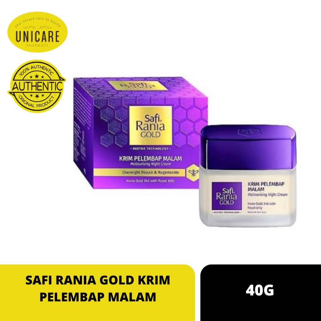 SAFI RANIA GOLD KRIM PELEMBAP MALAM (40G) | Shopee Malaysia