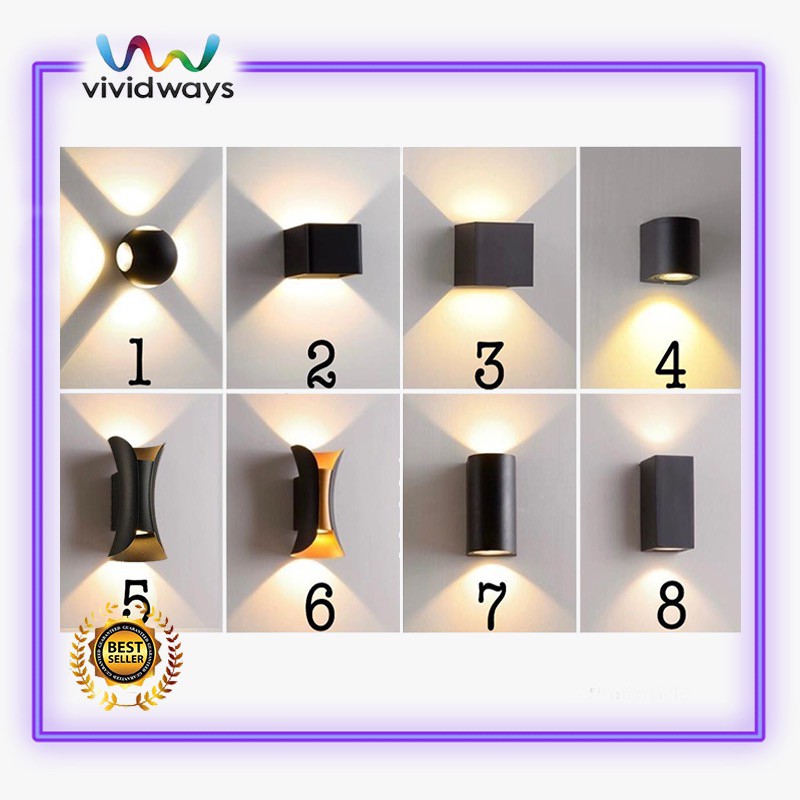 K2 VIVIDWAYS MODERN OUT/IN DOOR LED WALL LIGHT 3000K | Shopee Malaysia