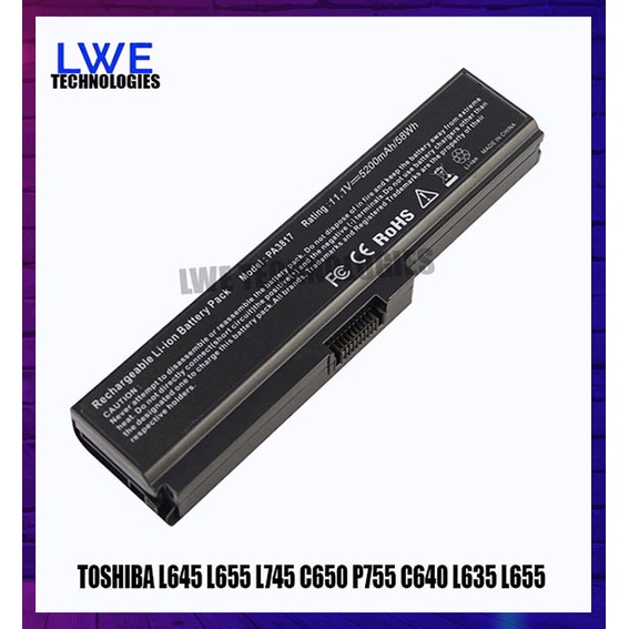Toshiba 3817 PA3817U-1BRS L645 L655 L745 C650 P755 C640 L635 L655 L745 ...