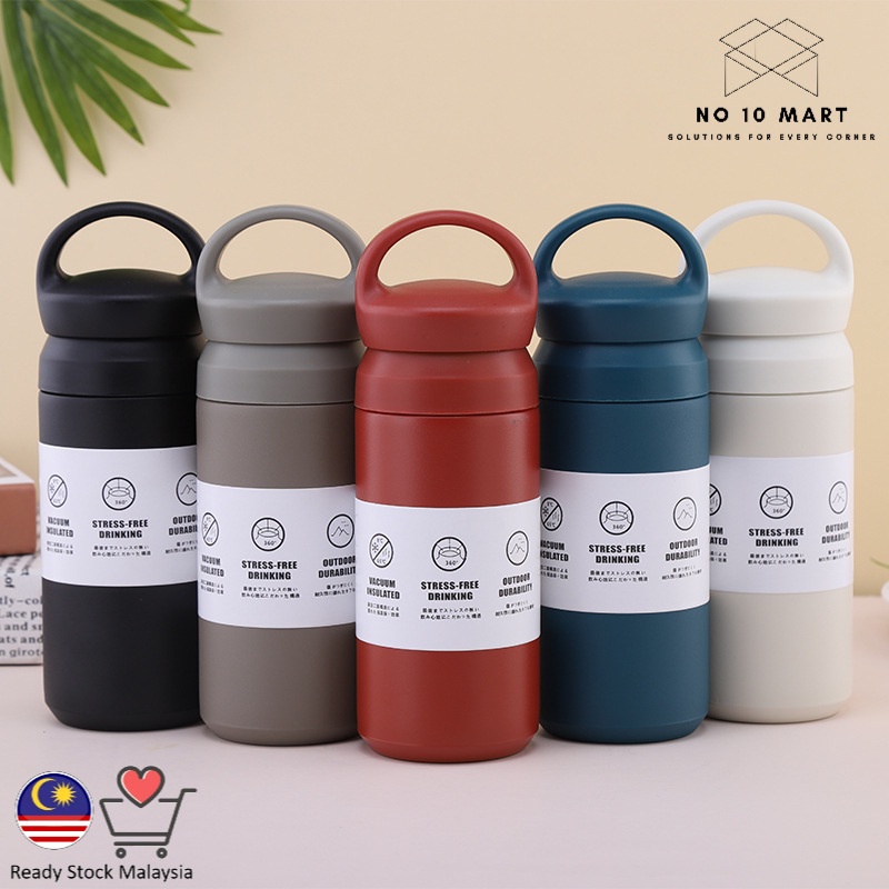 [Ready Stock] 350ML & 480ML TRAVEL TUMBLER Vacuum Flask with Handle Stainless Steel Portable ...